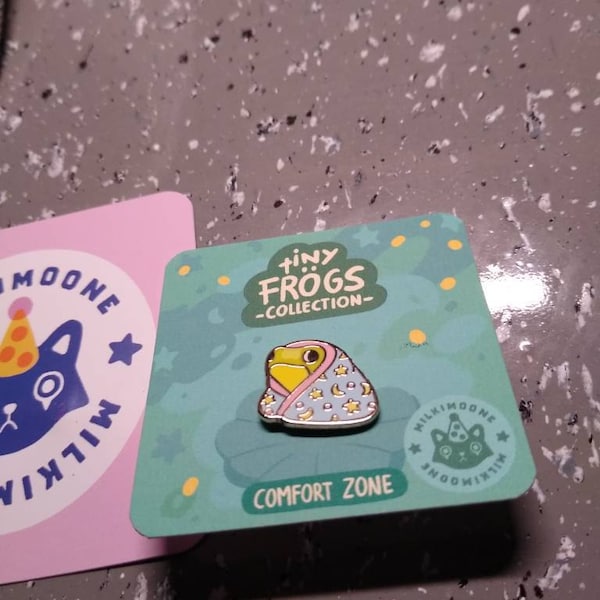 Golden Frog Hard Enamel Pin/ Tiny Frogs Collection- Comfort Zone ...