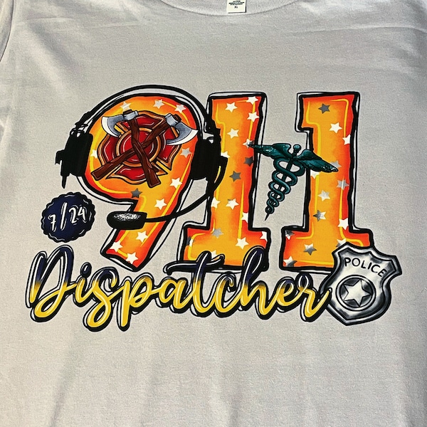 911 Dispatcher Heroic Design DTF Transfer: Public Safety Apparel - Etsy