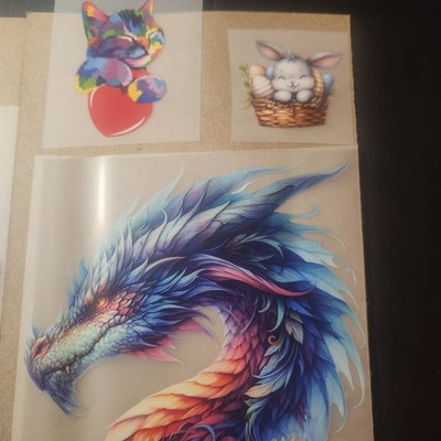 Vibrant Tiger DTF Transfer, Luminous Neon Colors Iron on DIY T-shirt ...