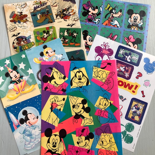 Vintage Mickey & Friends Sticker Sheets by Gibson - Your Choice ...