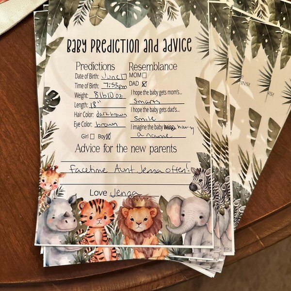 Jungle Safari Animals Baby Shower Games Bundle,baby Shower Games,safari ...