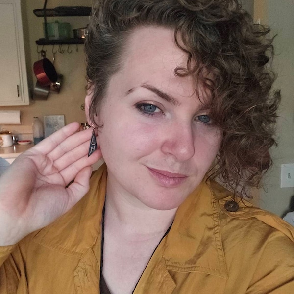 Boho Wave Scale Pattern Statement Earrings Made From Natural ...