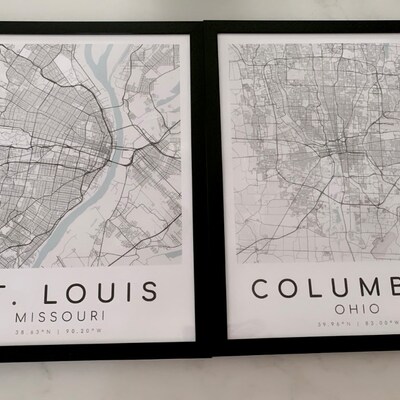 Mapa de la ciudad personalizado Descarga digital Impresión de - Etsy España