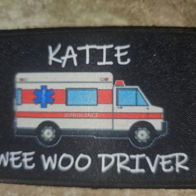 Wee Woo Driver Police Car Driver Funny 2x3 Removable Morale Patch With ...