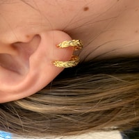 Braided Hoop Earrings in Sterling Silver, Silver or Gold or Rose Gold ...