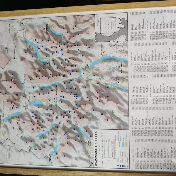 The Welsh 3000s - Colour - Snowdonia, Wales, UK - Hiking Trail Map Art ...