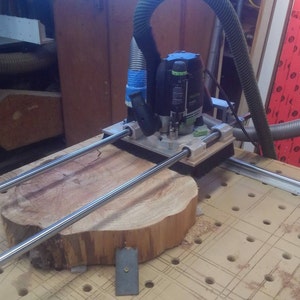 Slab Flattening Router Jig With Adjustable Height No Rails ...