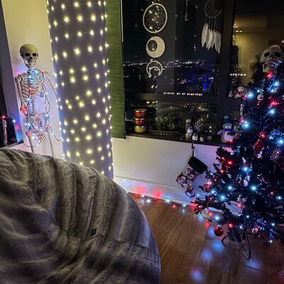 Creepy Skull Christmas Tree Topper W/ Handmade Santa - Etsy