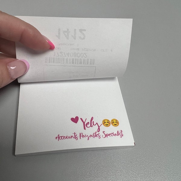 Personalized Sticky Notes With Cute Heart and Custom Name // 3"x3 ...