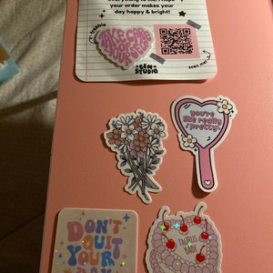 Y2k Aesthetic Heart Holographic Sticker Cute Purple Pink Heart Sticker ...