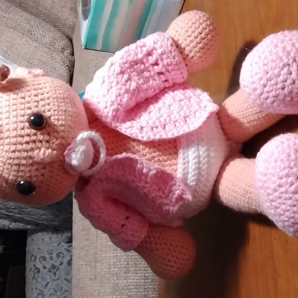 Binky Baby Life Size Baby Boy or Girl Doll Crochet Pattern - Etsy