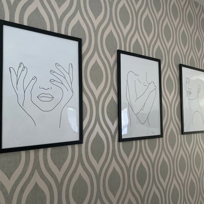 Set of 3 Line Drawing A4 A3 Art Print Poster Quote - Etsy