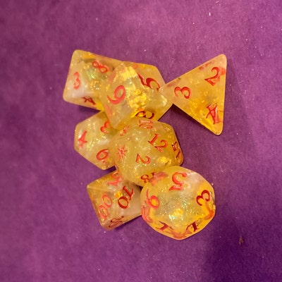 Pine Cone and Feather Wisps Dnd Dice Set, Polyhedral Dice, D&D Dice ...