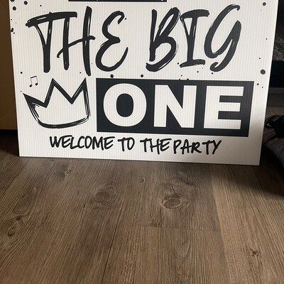 The Big One Birthday Sign, Big One Yard Sign, Hip Hop One Sign, Hip Hop ...