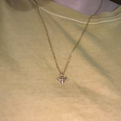 Dainty Bee Necklace Tiny Silver, Rose or Gold Bee Jewelry, Sparkling ...