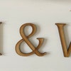 Wooden Letters 2cm 20cm 4mm Thick in Arial Bold Font / Bedroom Wall Art ...