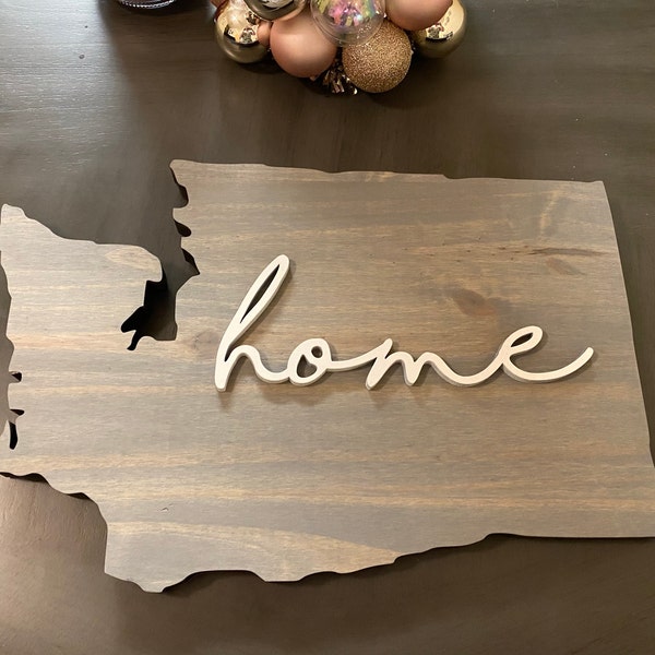 Washington State Wooden Home Sign, Decorative State Decor - Etsy