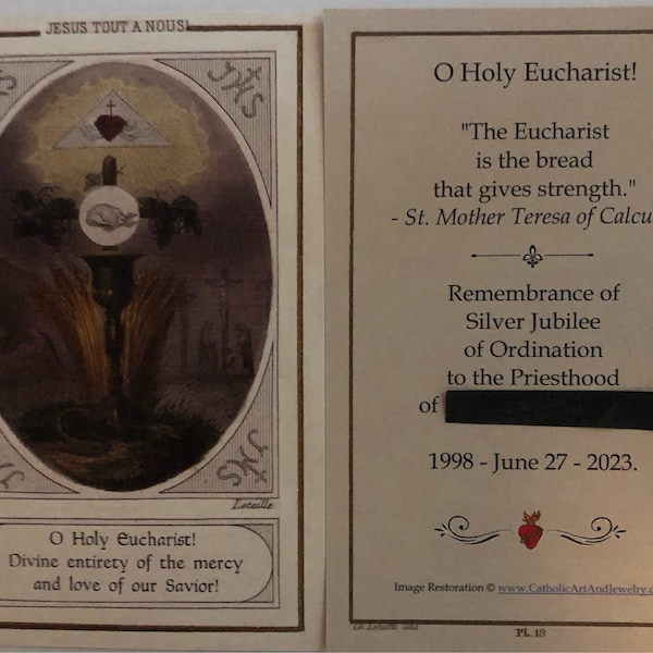 Custom Holy Cards! - Etsy