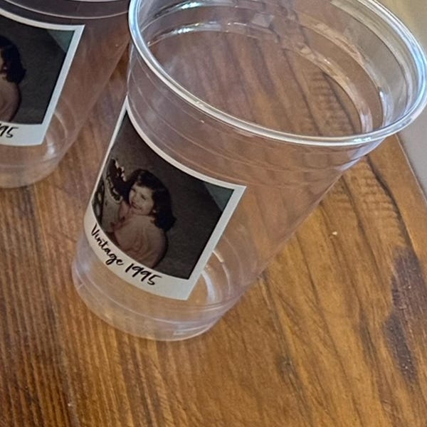 Custom Photo Cups 16oz Personalized Plastic Cups With Text for Parties ...