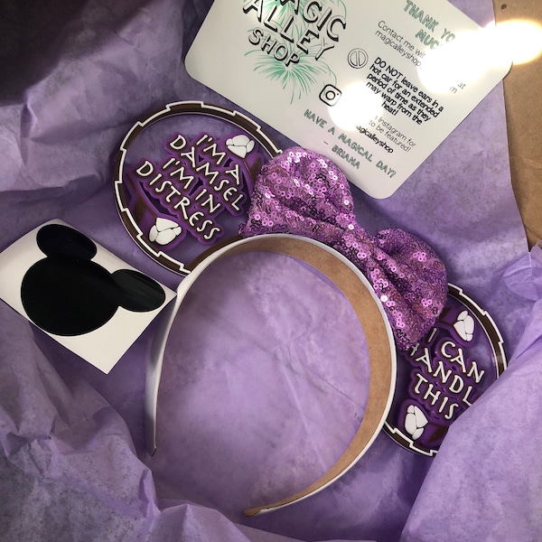 Damsel Mouse Ears | 3D Printed Ears | Megara | Damsel in Distress - Etsy