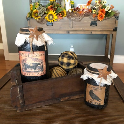 Primitive Homespun Rag Tree Primitive Decor Farmhouse Decor - Etsy