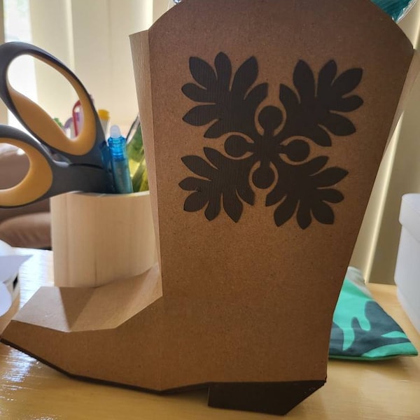 Cowgirl Boot - 3D Project for Manual Cut or Machine Cutting File ...