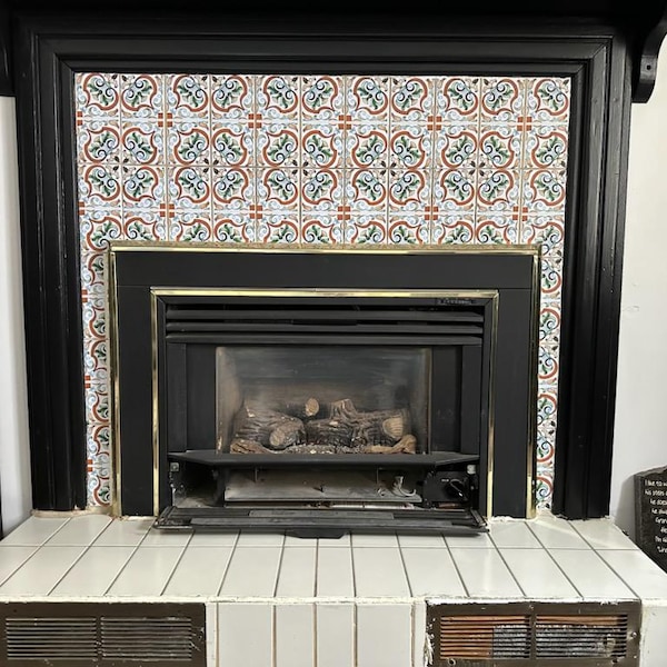 Set of 24 Stick on Tiles Backsplash, Boat Delft Tiles Peel and Stick ...