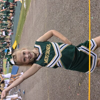 Green & Gold Cheer Uniform, Customized Cheerleading Uniform, Girls ...