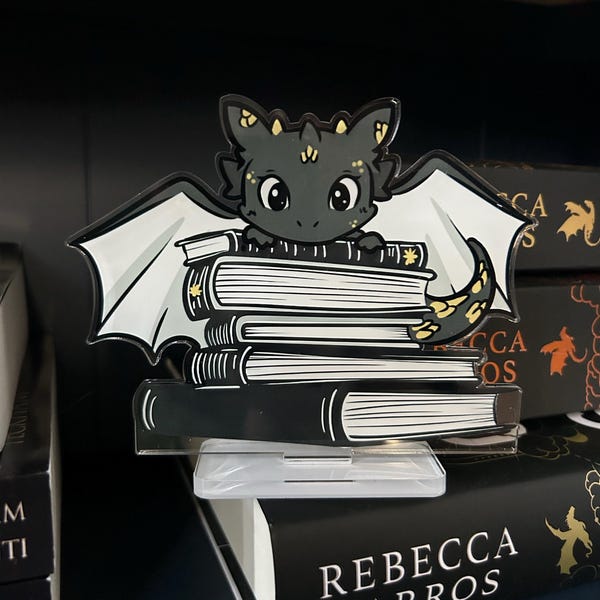 Cute Book Dragon Book Shelf Buddy | Book Lover Gift | Reading Decor ...