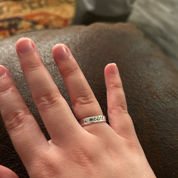 Be Still Ring - Sterling Silver Ring - Gifts for Her - Etsy