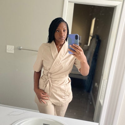 Beauty Salon Uniform Esthetician Uniform of Coat and Pants Cosmetology ...