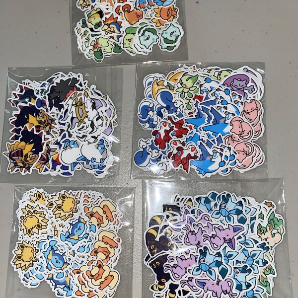 Pikachu Clones Vinyl Poke Sticker Sheet (15 Stickers) - Etsy