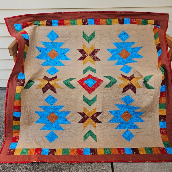 Southwest Quilt Pattern, Desert Wind Design (PDF Pattern) - Etsy