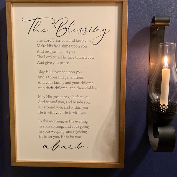 Worship Song Sign | the Blessing Song Sign | Entry Wall Decor ...