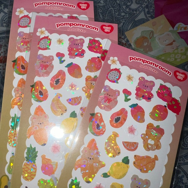 Cute Korean Sticker Sheets, Kawaii Stationery, Kawaii Sticker Sheets ...