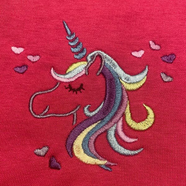 Cute Unicorn Embroidery Design, Baby Machine Embroidery Design, Instant ...