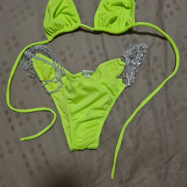 Strapless Bathing Suit Tops | High Cut Thong Bikini Bottoms | Extreme ...
