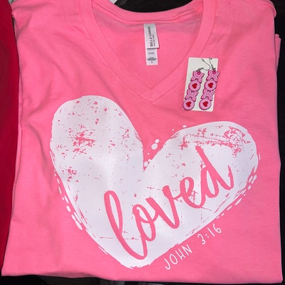 Love Double Heart Screen Print Transfer, Plastisol Ink Transfer, NOT a ...