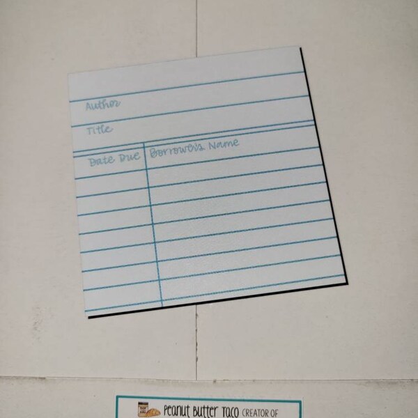 Library Card Sticky Notes - Reading Sticky Notes - Bookworm Gift ...