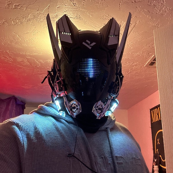 Bluetooth Cyberpunk Mask - Futuristic Mask -cyberpunk Helmet-tech Mask ...