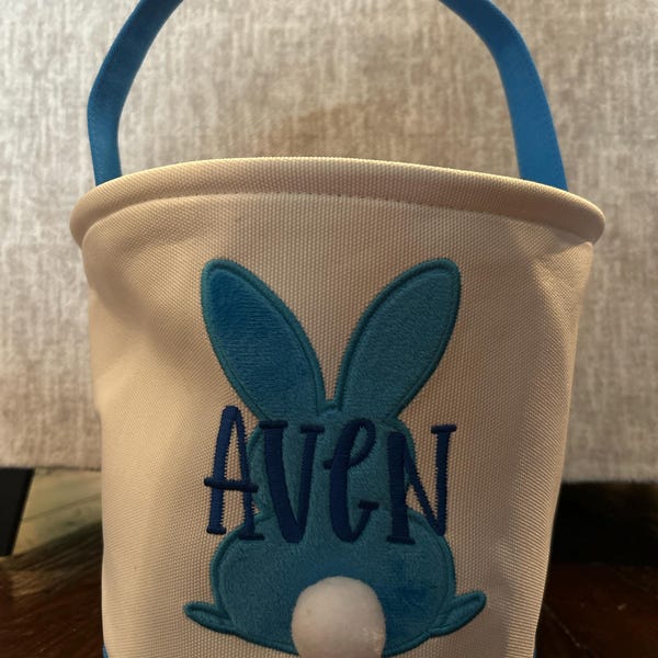 Custom Embroidered Easter Basket. Personalized Easter Basket. Kids ...