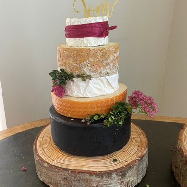 Sustainable Wooden Log Cake Stand, Rustic or Sanded Wedding Cake ...