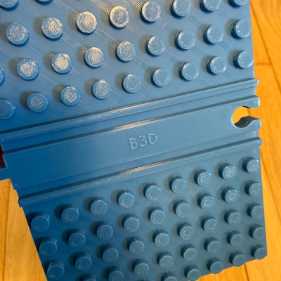 Wooden Train Track Big Double Build Plate Compatible With Duplo ...