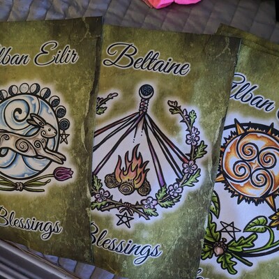 Set of Eight Sabbat Garden Flags, Magick Meadow Version - Etsy