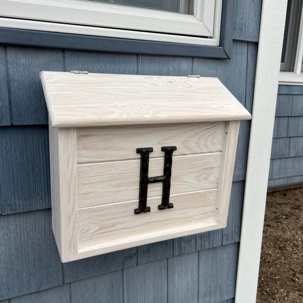 Mailbox, Wood Mail Box, Unfinished Mailbox, Outdoor Mail Box, Wall ...