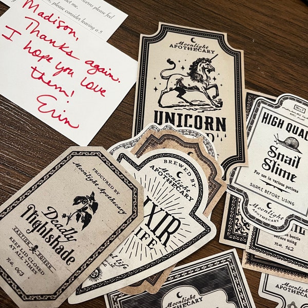 Halloween Potion Bottle Sticker Set - Etsy