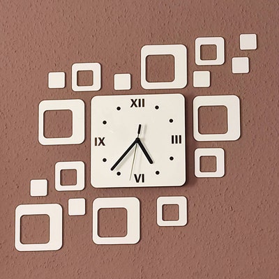 Wall Clock ROME Black Modern Clock Modern Wall Clock Unique Wall Clocks ...