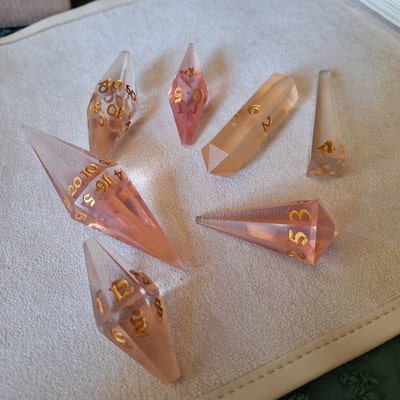 Pink and Blue Iridescent Crystal Dnd Dice. Luminescent Cave Mushroom - Etsy