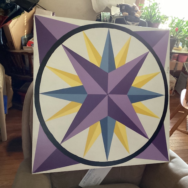 Carpenters Wheel Barn Quilt Pattern, PDF Pattern, Barn Quilts, DIY Barn ...