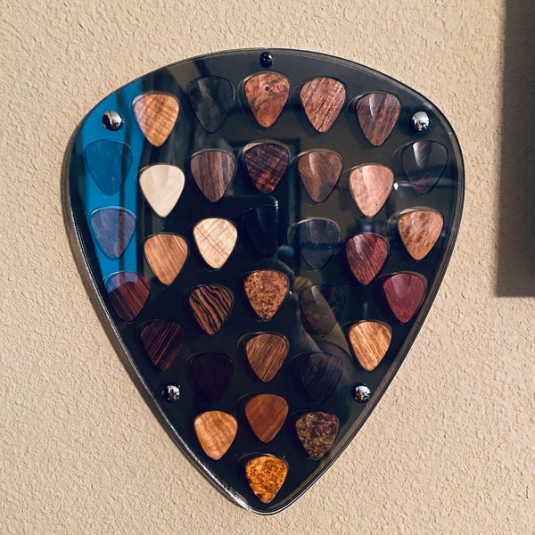 Guitar Pick Collection Display - Custom Laser Cut Wall Hanging, Great ...
